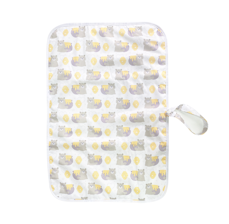 Premium Portable Change Mat with Carry Pouch - Honey Bear – Bub2Kids